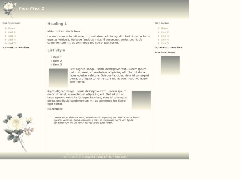 Download HTML/CSS Templates for Free: Fem Flex 1 - Free HTML Templates ...