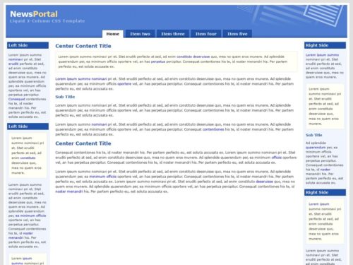 HTML/CSS Templates for Free Downloading: Newsportal - Free HTML ...