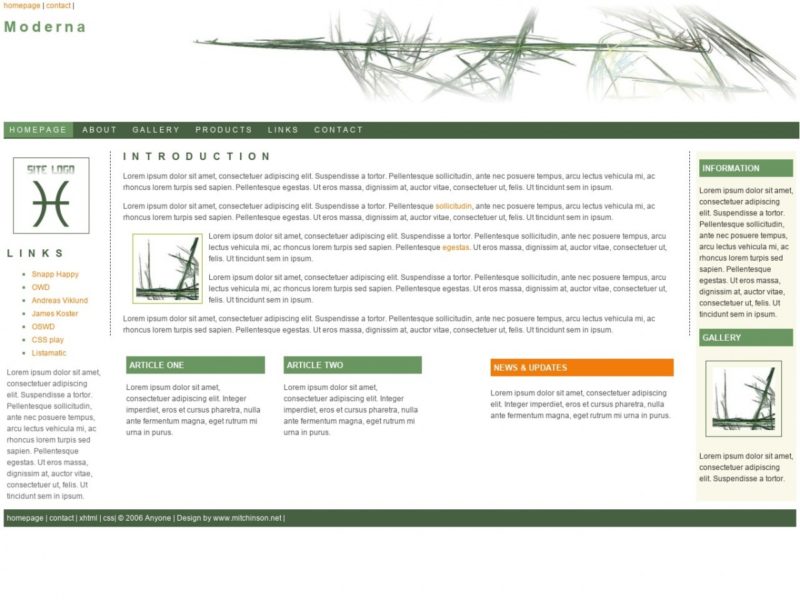 HTML/CSS Templates for Free: Moderna - Free HTML Templates, Free CSS ...