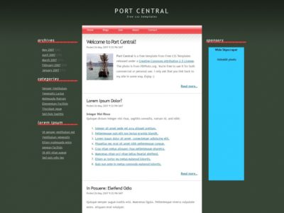 Plantilla HTML/CSS Gratis: Port Central - Plantillas HTML Gratuitas