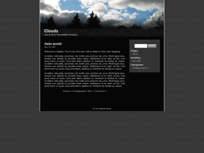 Plantilla HTML/CSS Gratis: Clouds - Plantillas HTML Gratuitas