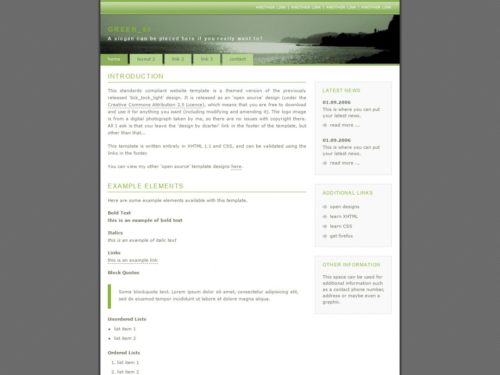 Download Free HTML Template: Green 80 - Free HTML Templates, Free CSS ...