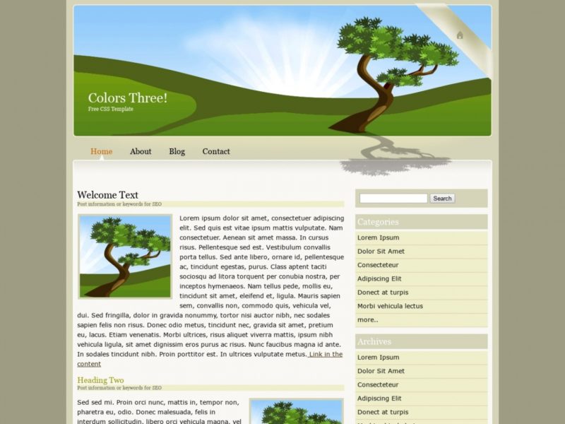 Download free HTML/CSS Template: Colors Three - Free HTML Templates ...