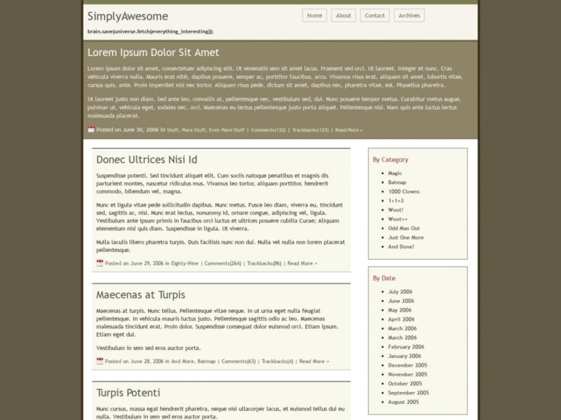 Plantilla Web Simple Gratuita: Simplyawesome - Plantillas HTML Gratuitas