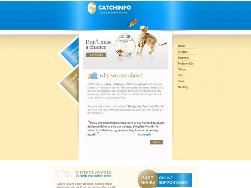 Plantilla Web Gratis: Catch Info - Plantillas HTML Gratuitas