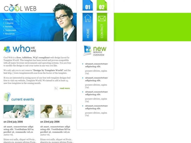 Free HTML Templates for Downloading: Cool Web - Free HTML Templates ...