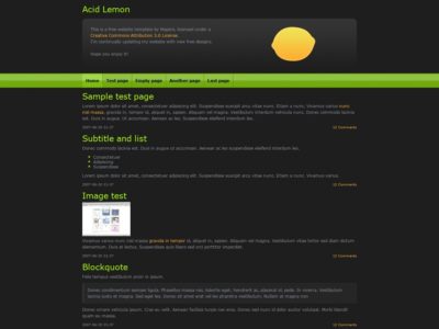Download HTML/CSS Templates for Free: Acid Lemon - Free HTML Templates ...