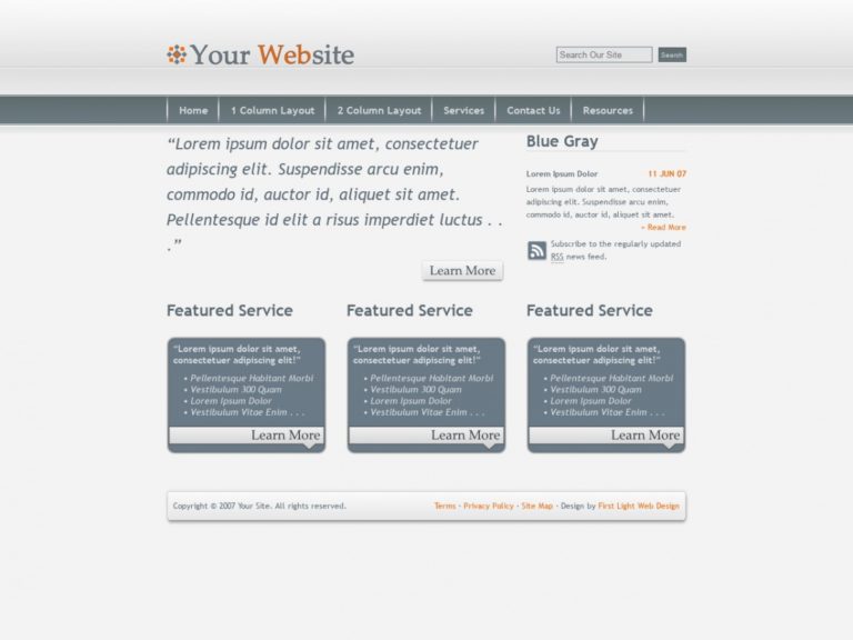 Download free HTML/CSS Template: Blue Gray - Free HTML Templates, Free ...