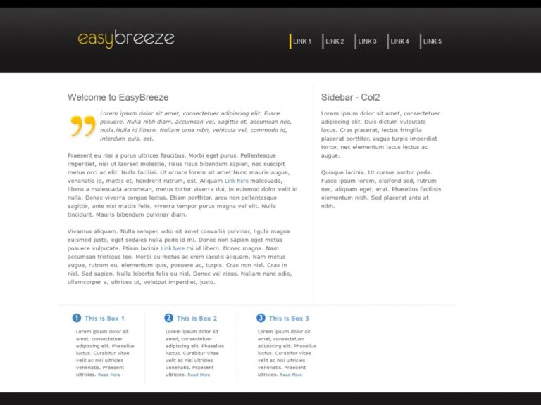 Plantilla Web Simple Gratuita: Easybreeze - Plantillas HTML Gratuitas
