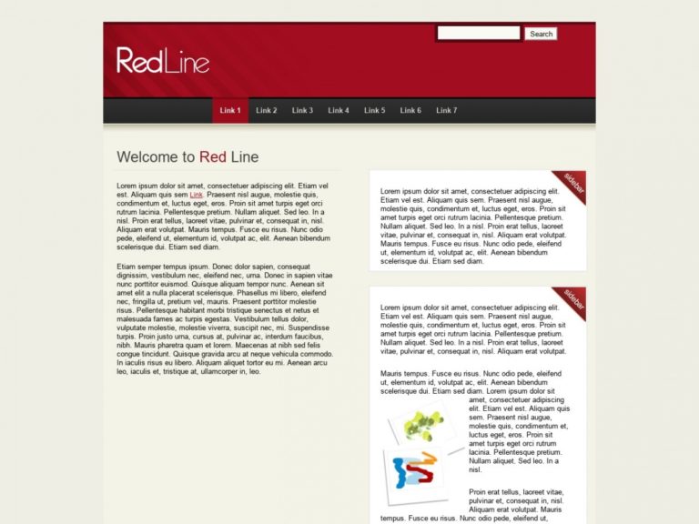 Free HTML/CSS Template: Red Line - Free HTML Templates, Free CSS ...