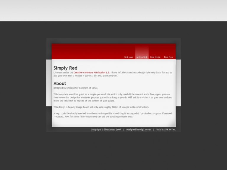 HTML/CSS Templates for Free: Simply Red - Free HTML Templates, Free CSS ...