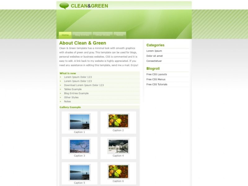 HTML Templates for Free: Clean And Green - Free HTML Templates, Free ...