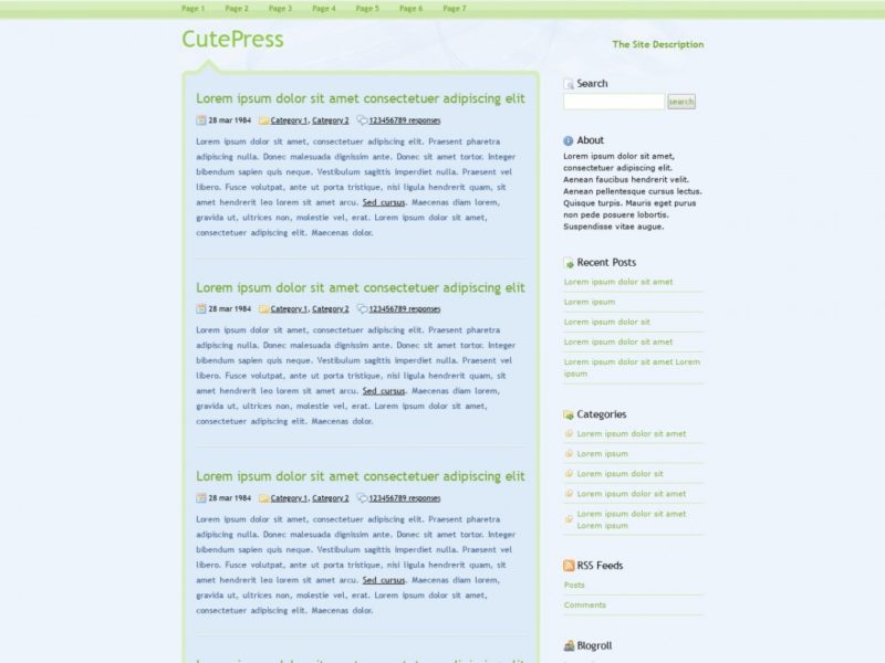 Free HTML/CSS Templates for Downloading: Cutepress - Free HTML ...