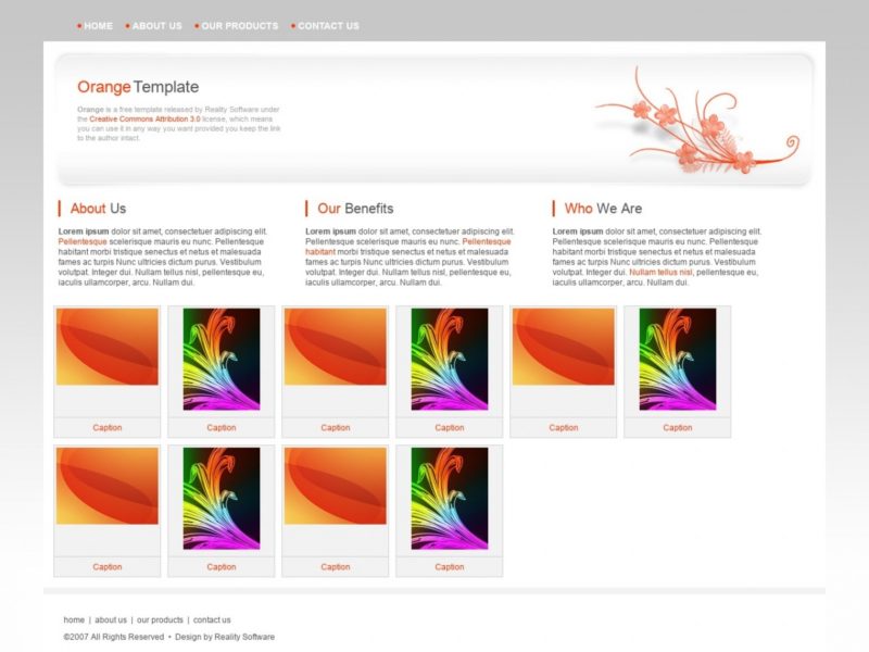 Free HTML/CSS Template: Orange - Free HTML Templates, Free CSS ...