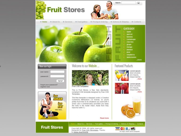 HTML Templates for Free: Fruit Stores - Free HTML Templates, Free CSS ...