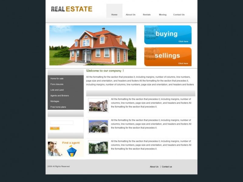 Download free HTML/CSS Template: Real Estate - Free HTML Templates ...
