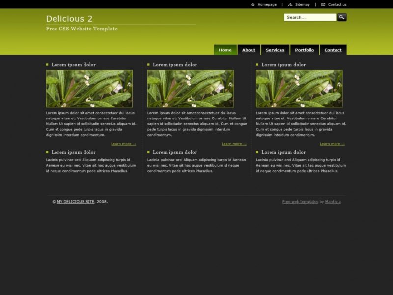 Plantillas HTML/CSS Gratuita para Descargar: Delicious 2 - Plantillas ...