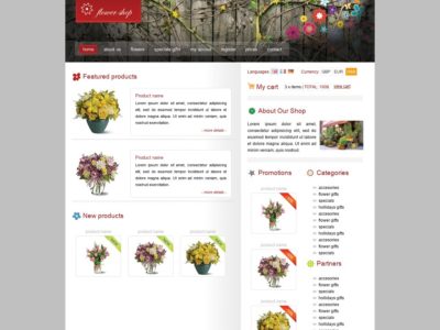 HTML/CSS Templates for Free Downloading: Flower Shop - Free HTML ...
