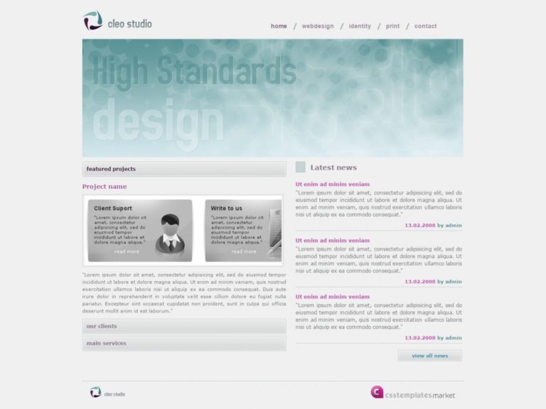 Free HTML Templates for Downloading: Cleo Studio - Free HTML Templates ...
