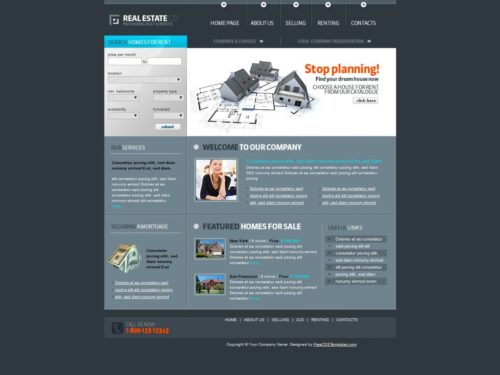 Free HTML Template: Real Estate Co - Free HTML Templates, Free CSS ...