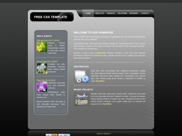Download Free HTML Template: Metal - Free HTML Templates, Free CSS ...