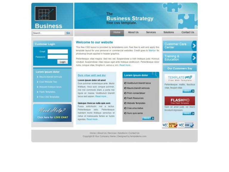 HTML/CSS Templates for Free: Business Strategy - Free HTML Templates ...