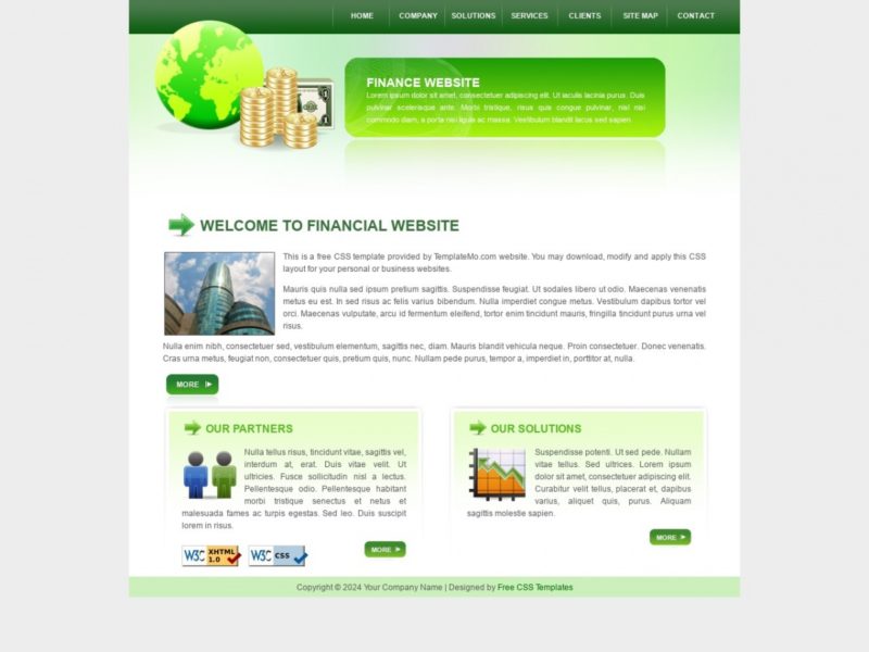 Download HTML/CSS Templates for Free: Financial Website - Free HTML ...