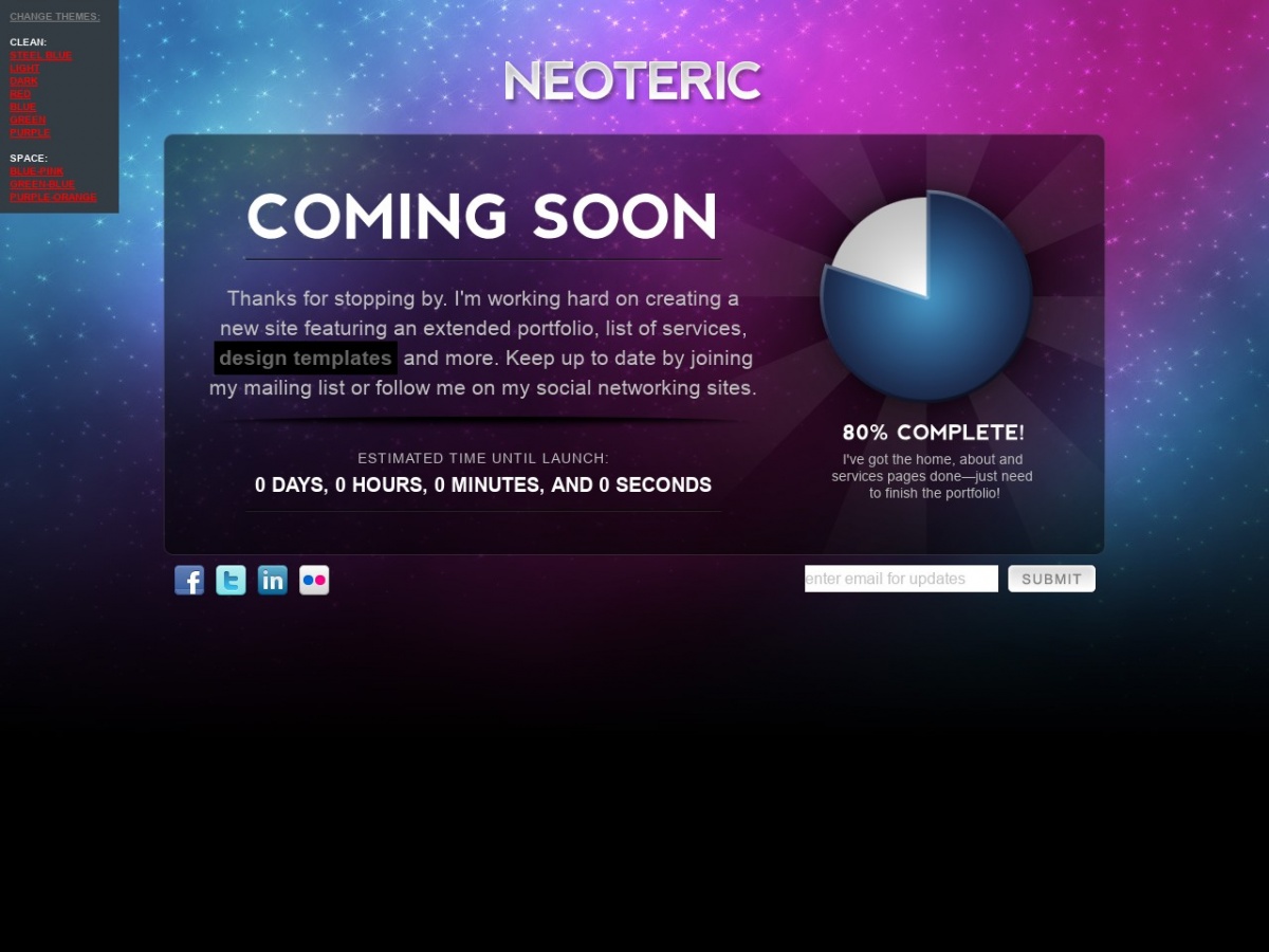 Template HTML Premium: NEOTERIC—The Ultimate Under Construction Page ...
