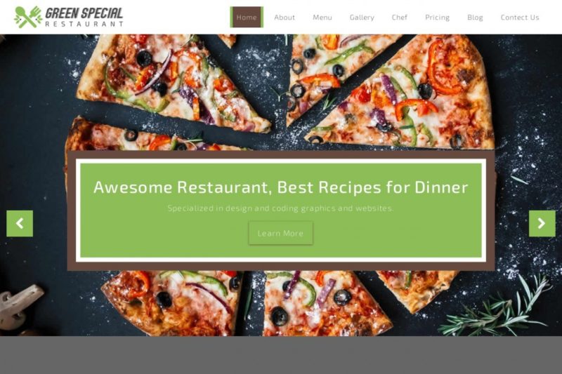 Free HTML/CSS Template: Green Special - Free HTML Templates, Free CSS ...